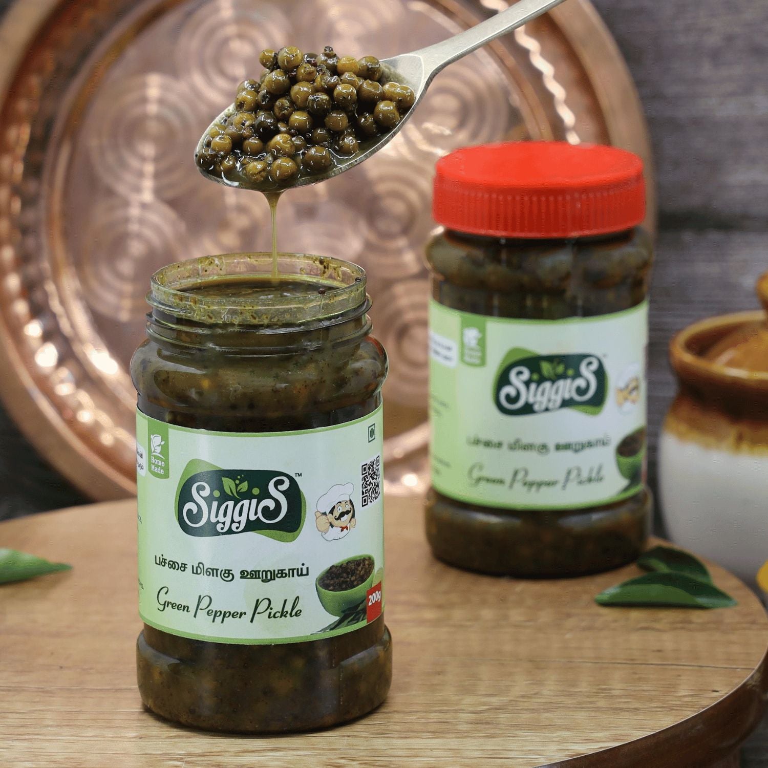 Siggis - Green Pepper Pickle | பச்சை மிளகு ஊறுகாய் | हरी मिर्च अचार ...